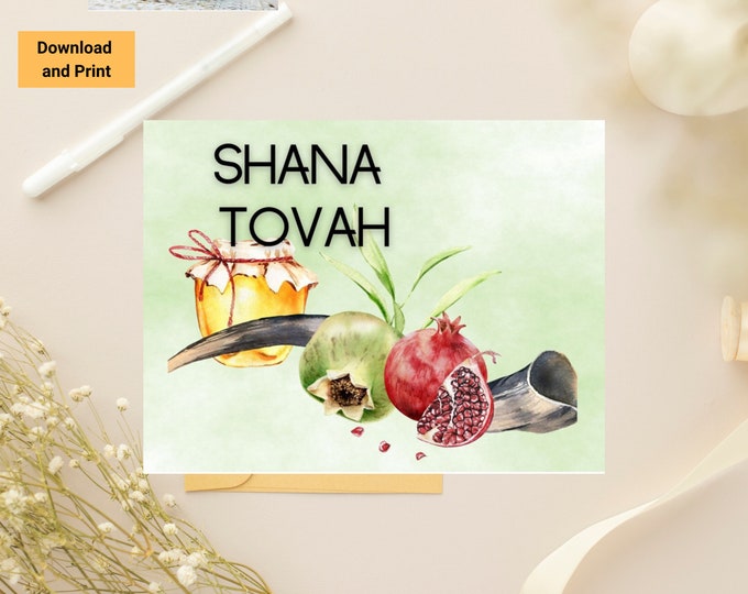 4 Shana Tovah Folded Coloring Greeting Cards-haleluya Faith Menorah ...