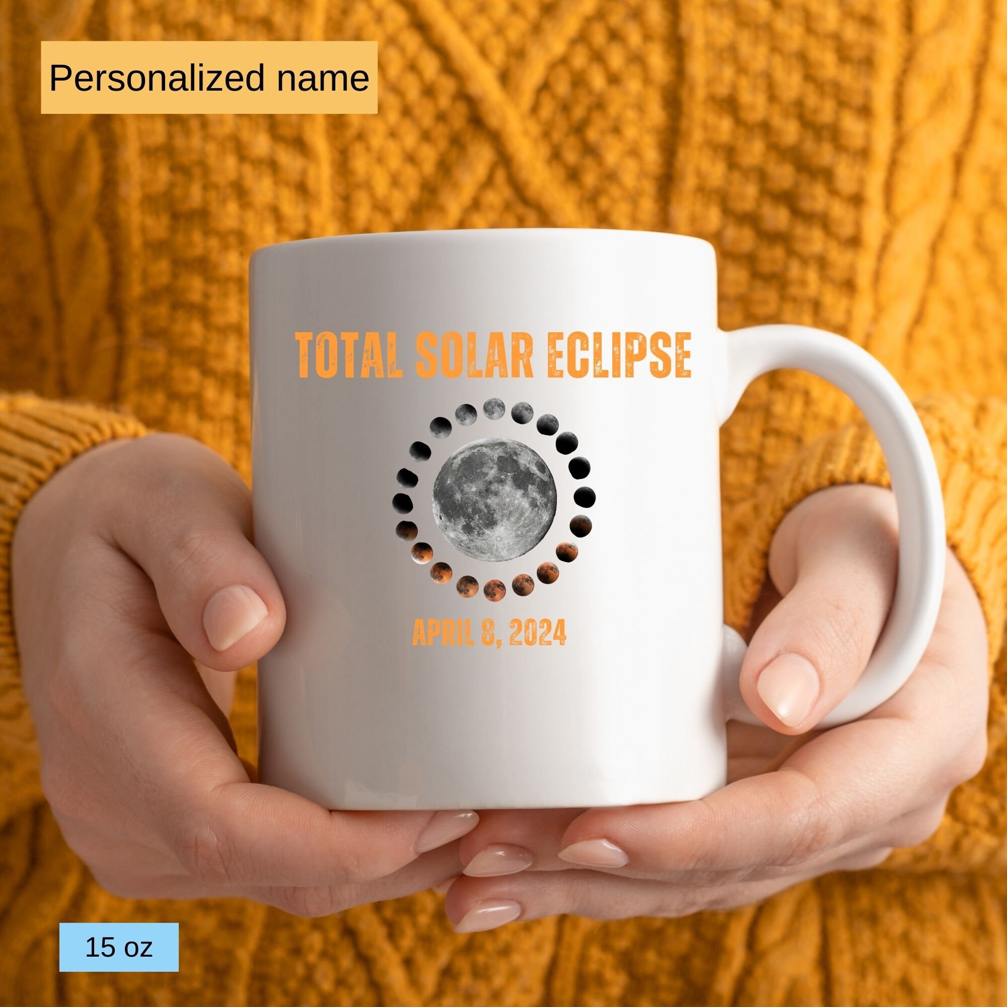 Personalized Total Eclipse Coffee Mug Set, 2004 Solar Eclipse Coffee ...
