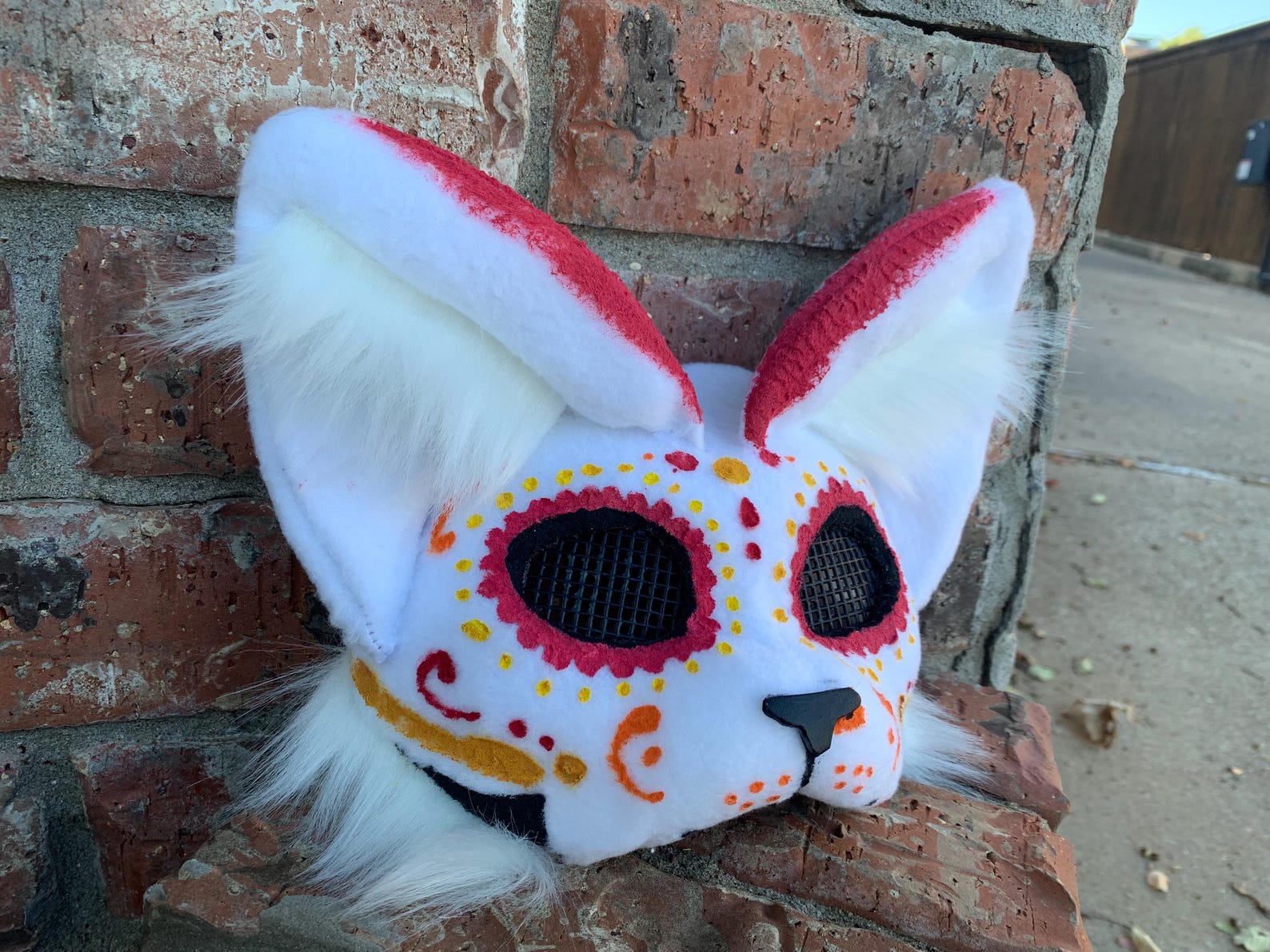 Día De Muertos/calavera Cosplay Costume Cat Mask - Etsy