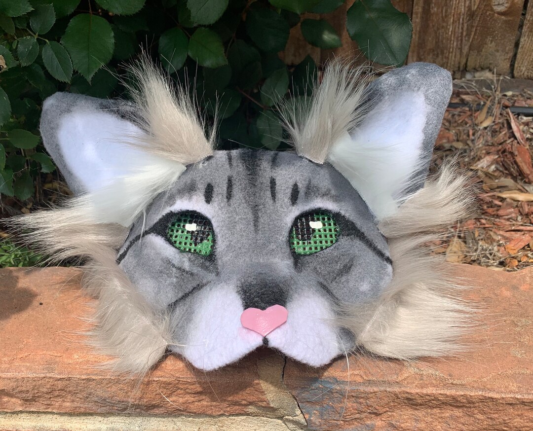 Grey Tabby Cat Cosplay Mask - Etsy