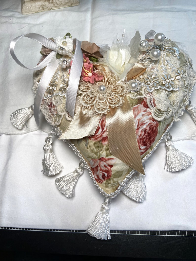 Handmade Heart Hanging Sachet Pillow Dried Lavender Buds Flowers ...