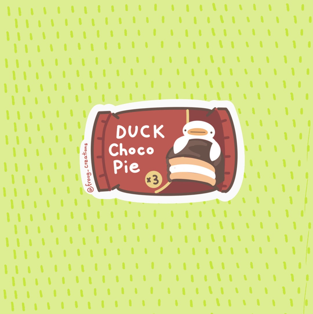 Asian Snack Stickers: Duck Choco Pie - Etsy