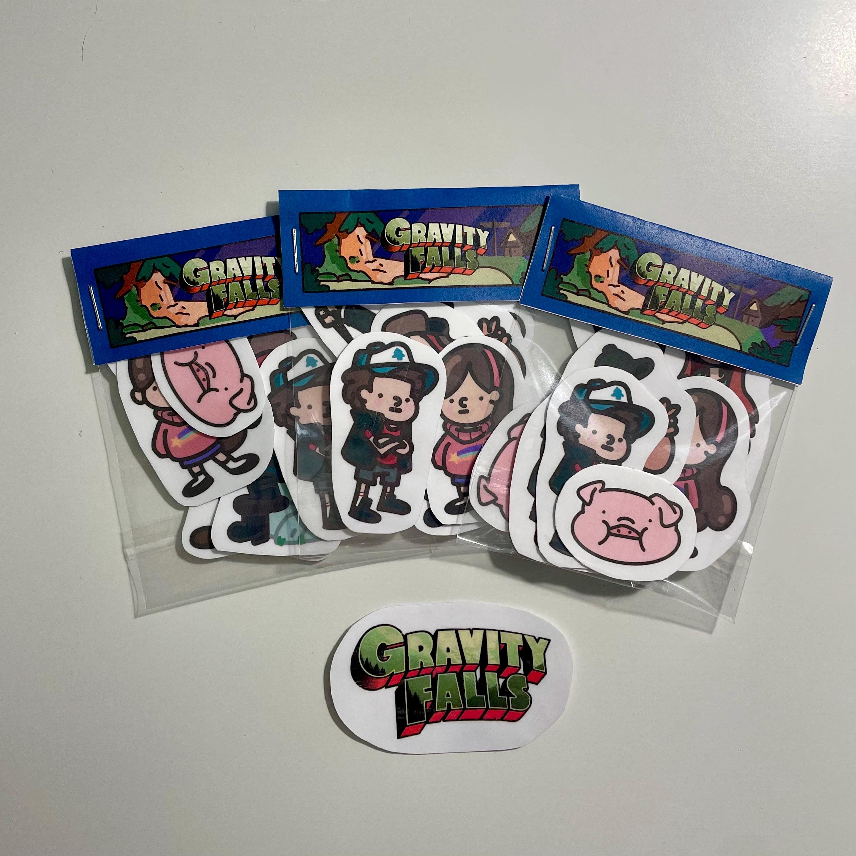 Gravity Falls Vinyl Cartoon Sticker Pack. Weatherproof for Laptops or ...