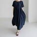 Women's Loose Dress , Loose Linen and Cloth Pullover , Casual High ...