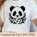 Cute Panda Svg, Panda Head Design Png, Floral Panda Svg, Panda Png ...