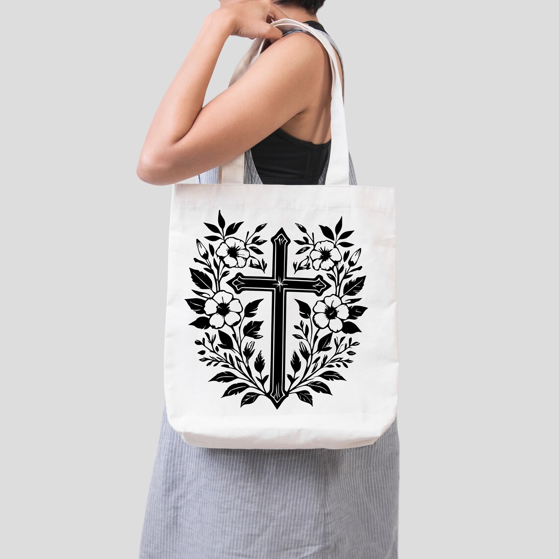 Floral Cross Svg, Cross Svg , Cross Clipart, Floral Cross Design Png ...