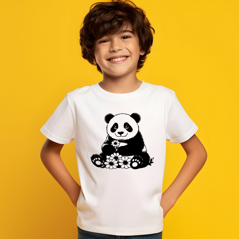 Cute Panda Svg, Panda Svg , Panda Png, Panda Lover Svg, Cute Floral ...