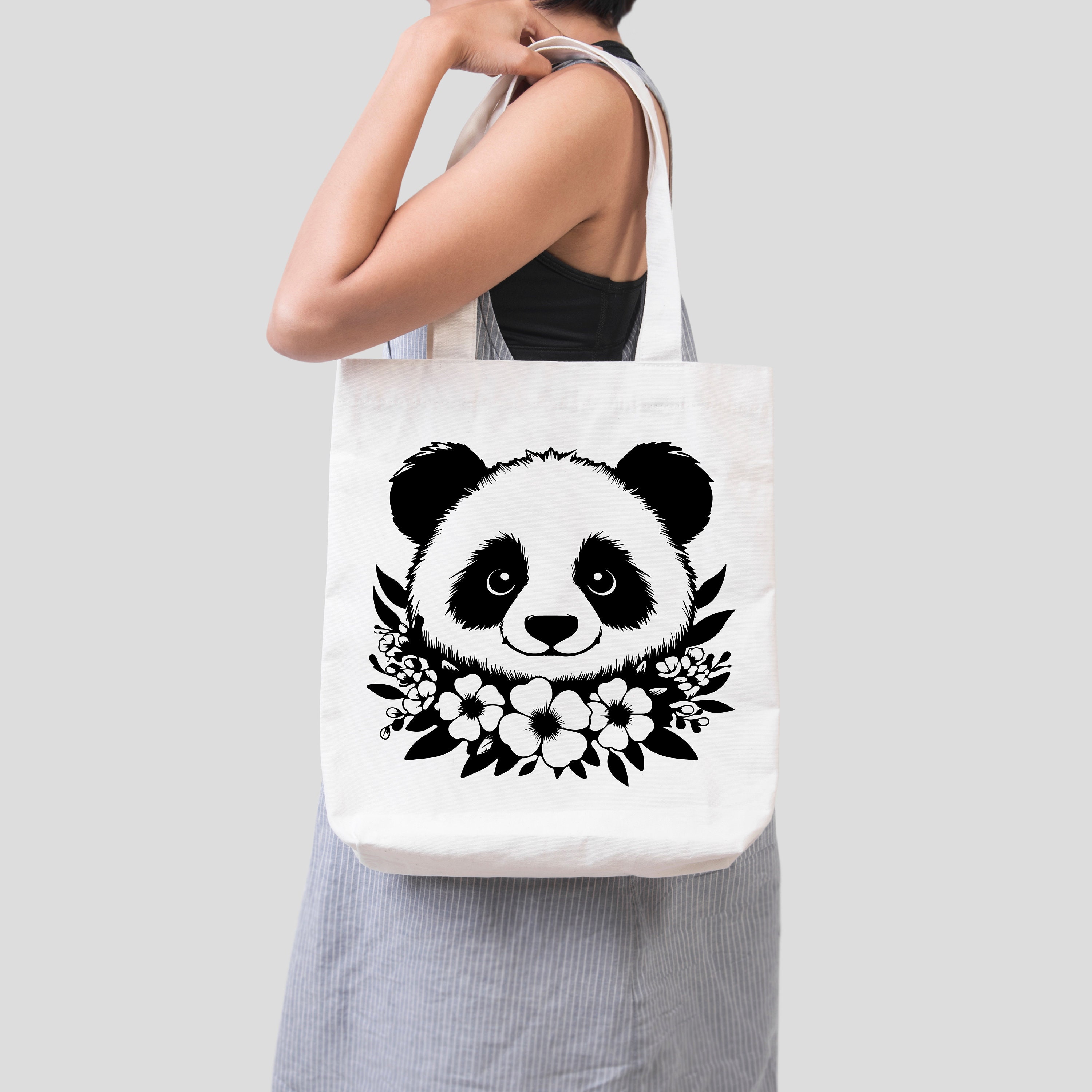 Cute Panda Svg, Panda Head Design Png, Floral Panda Svg, Panda Png ...