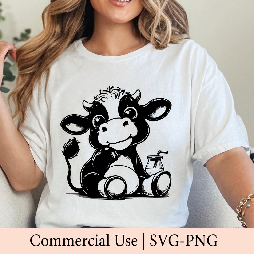 Baby Cow Svg, Cute Baby Cow Svg, Cow Svg, Baby Cow Png, Cow Png, Baby ...