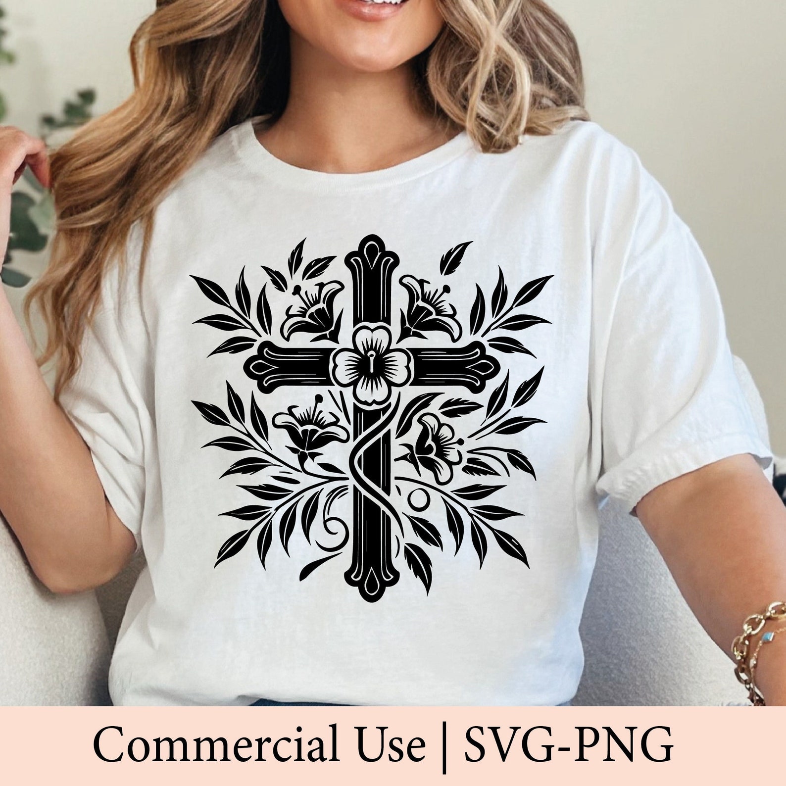 Floral Cross Svg, Cross Svg , Floral Cross Clipart, Floral Cross Design ...