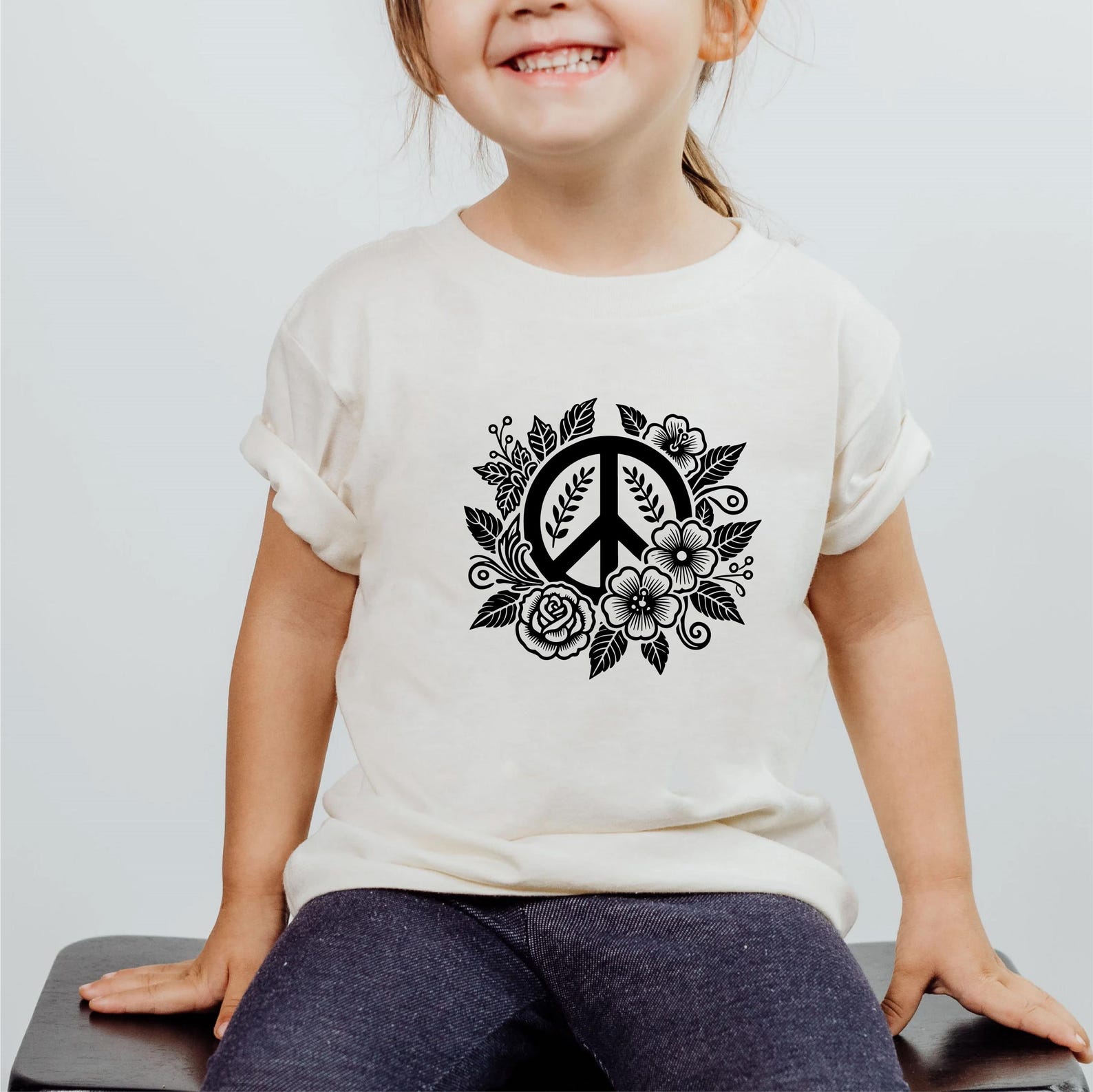 Peace Sign Svg, Peace Svg, Botanical Peace Sign Svg, Peace Sign Png ...