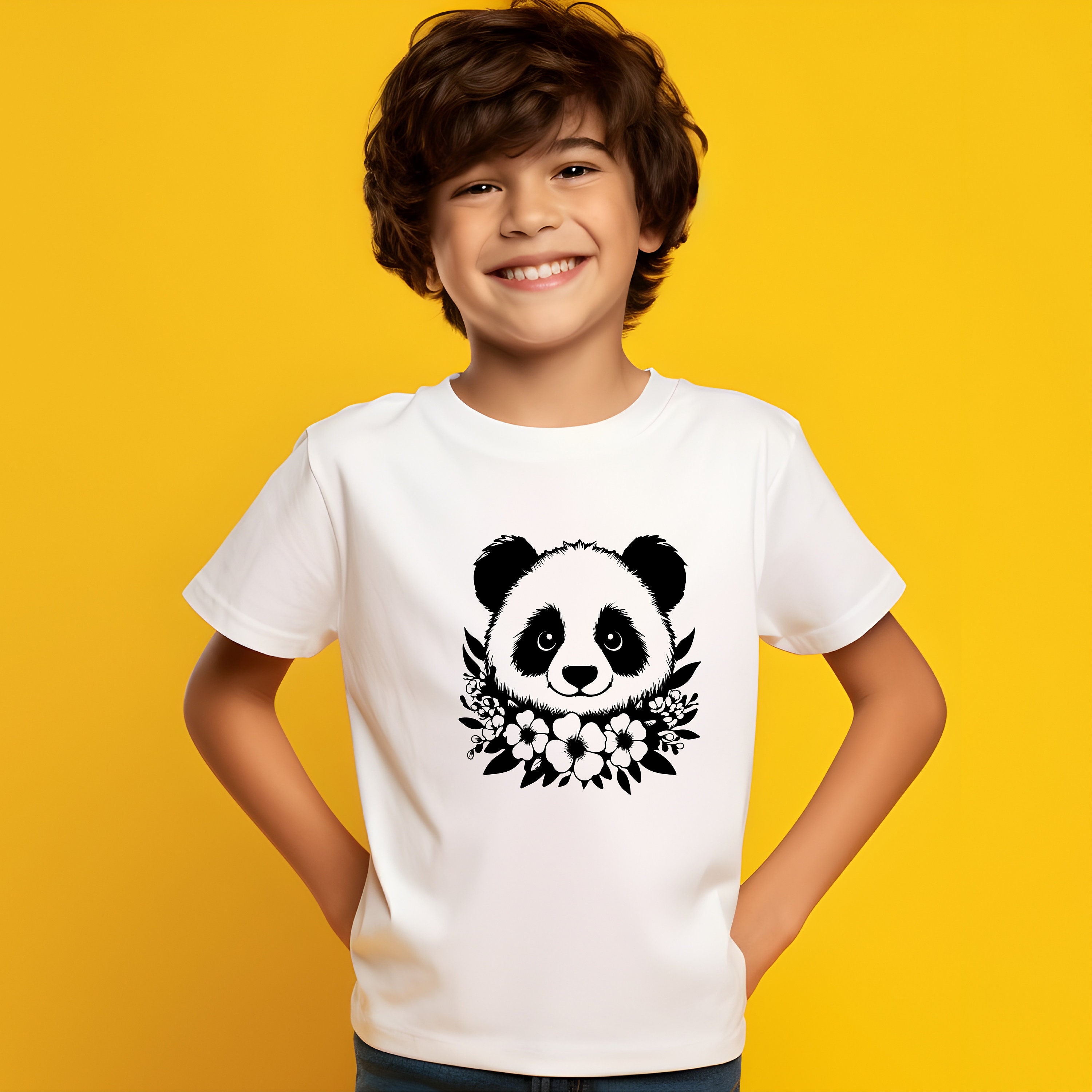 Cute Panda Svg, Panda Head Design Png, Floral Panda Svg, Panda Png ...