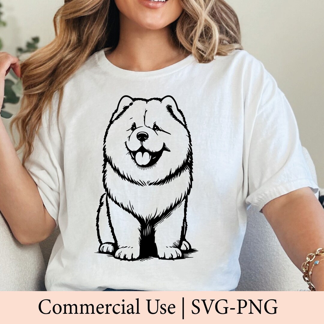 Cute Chow Chow Dog Svg, Chow Chow Dog Outline, Dog Svg, Dog Png, Svg ...