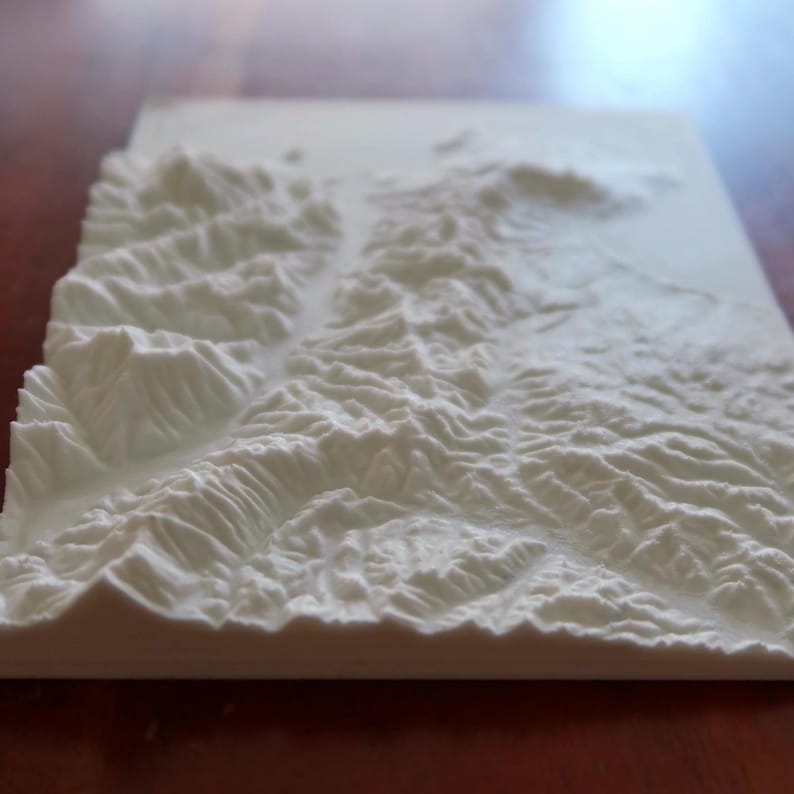 Custom 3D Printed Topographic Map • Personalized Terrain Model of Any ...