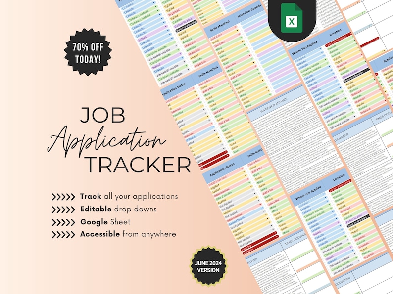 Job Application Tracker for Career Change, Job Interview Tracker for ...