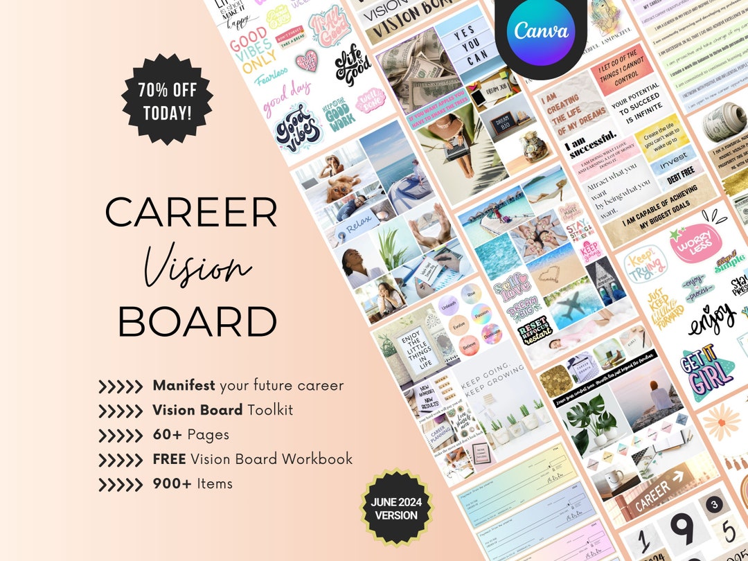 Career Vision Board Manifestation Toolkit With FREE Vision Board ...
