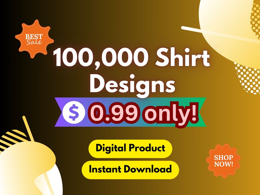 100,000 Editable Digital Shirt Designs for POD Shirt-printing Business ...