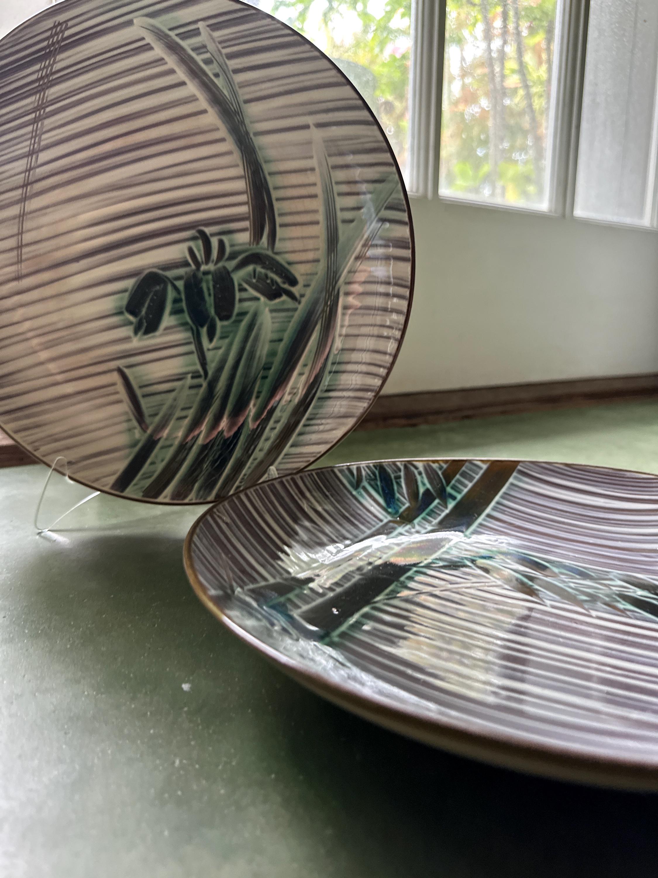 Vintage UCAGCO Plate Set - Iris & Bamboo Designs - Made in Japan ...