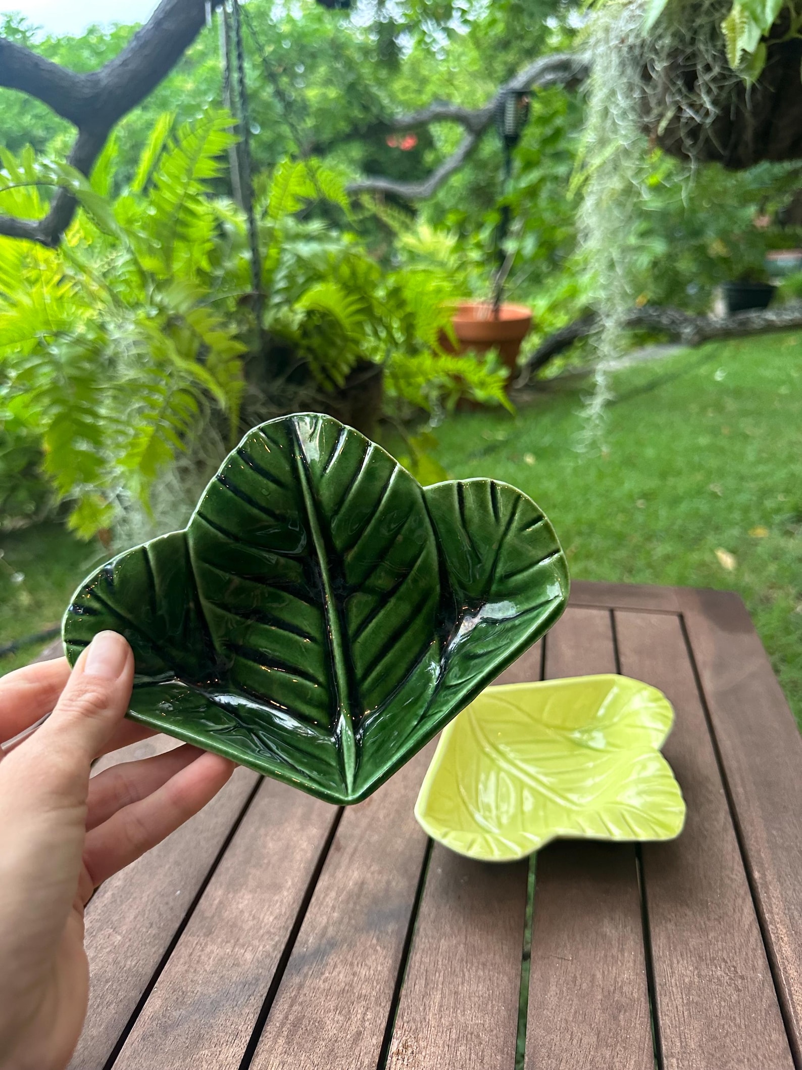 Mid-century Modern Cemar Pottery Dishes Set of 2 | Vintage Leaf Design ...