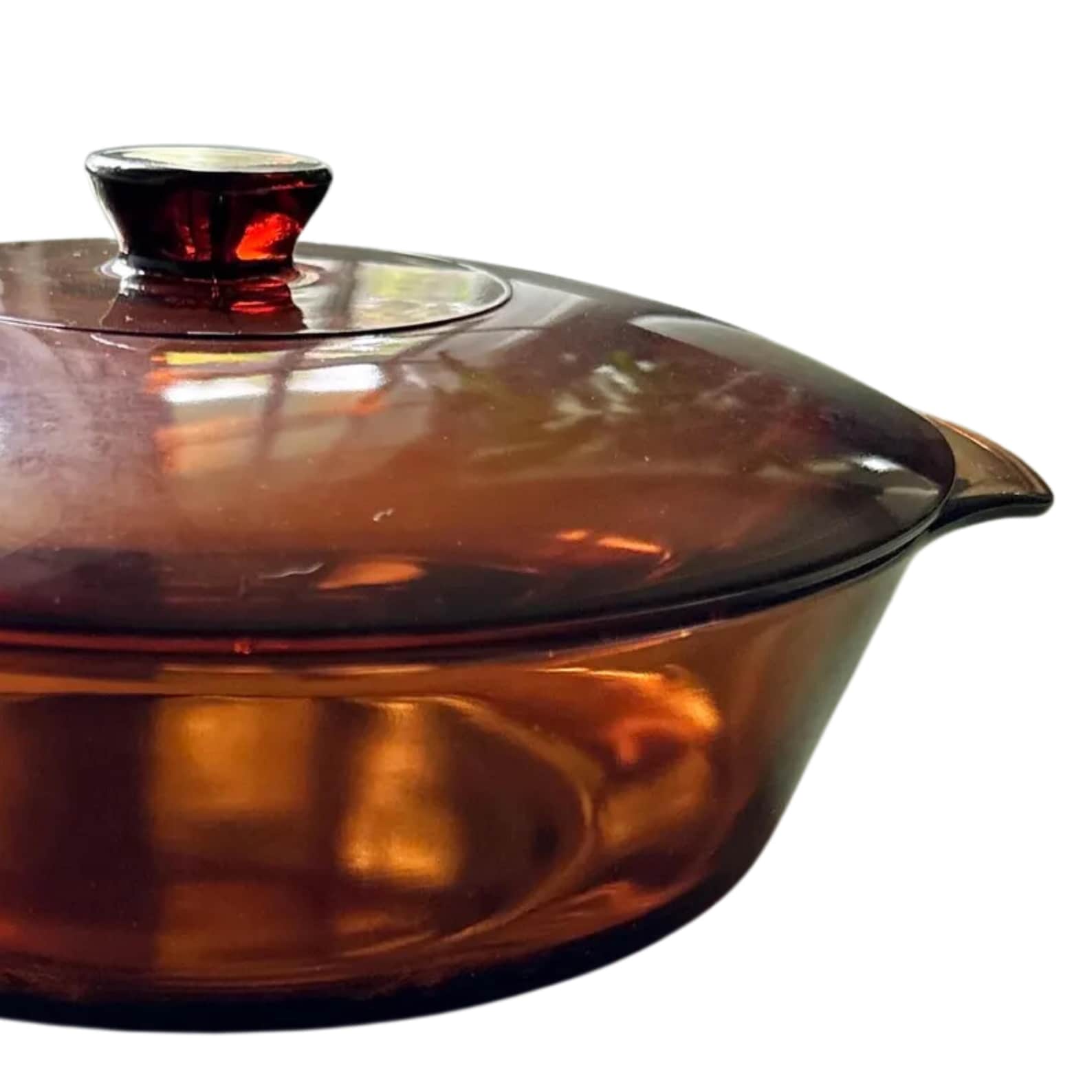 Vintage Anchor Hocking Fire King Amber Casserole Dish With Lid ...
