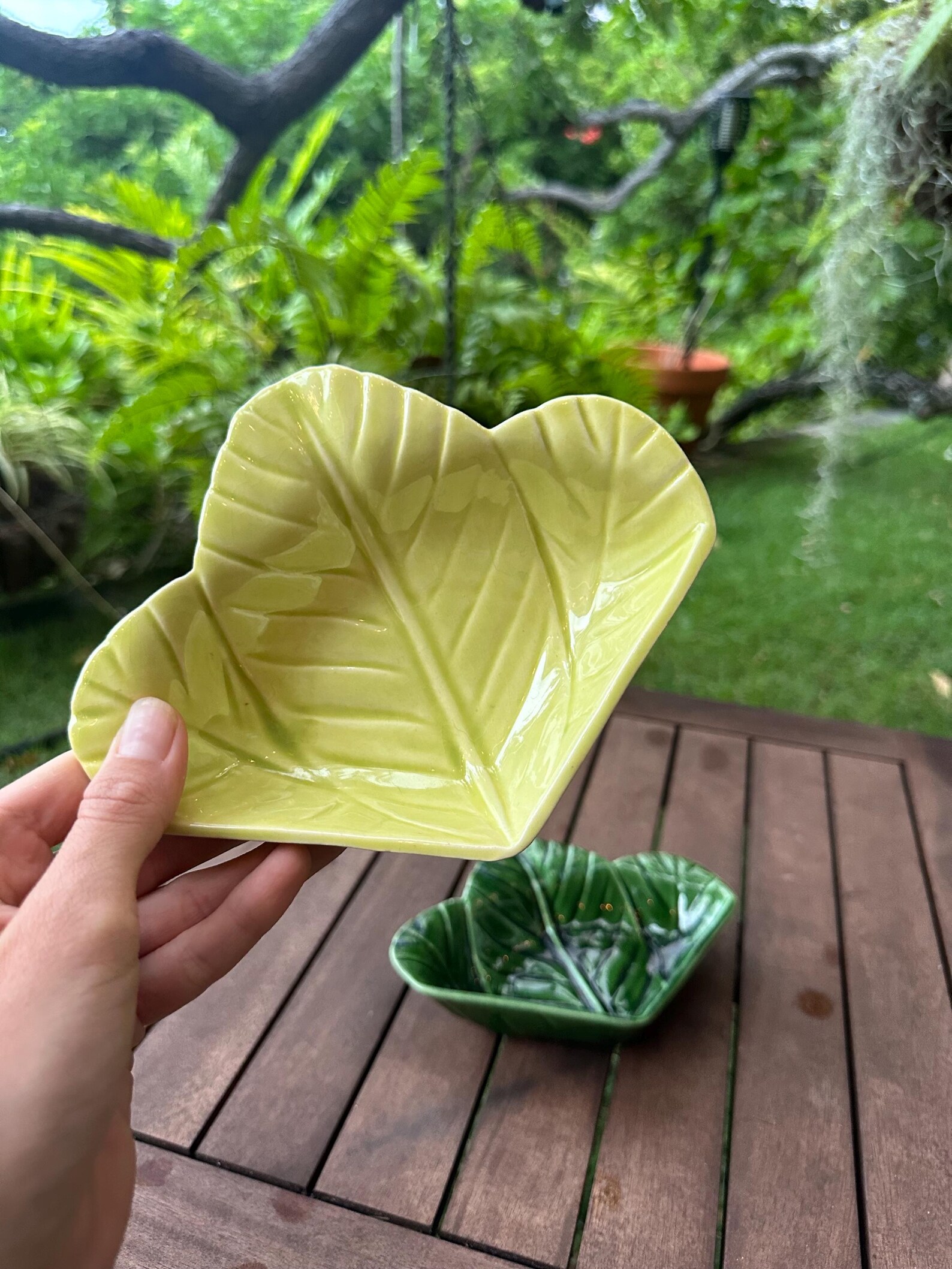 Mid-century Modern Cemar Pottery Dishes Set of 2 | Vintage Leaf Design ...