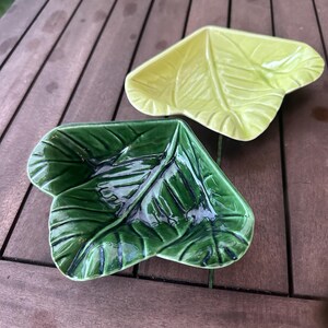 Mid-century Modern Cemar Pottery Dishes Set of 2 | Vintage Leaf Design ...