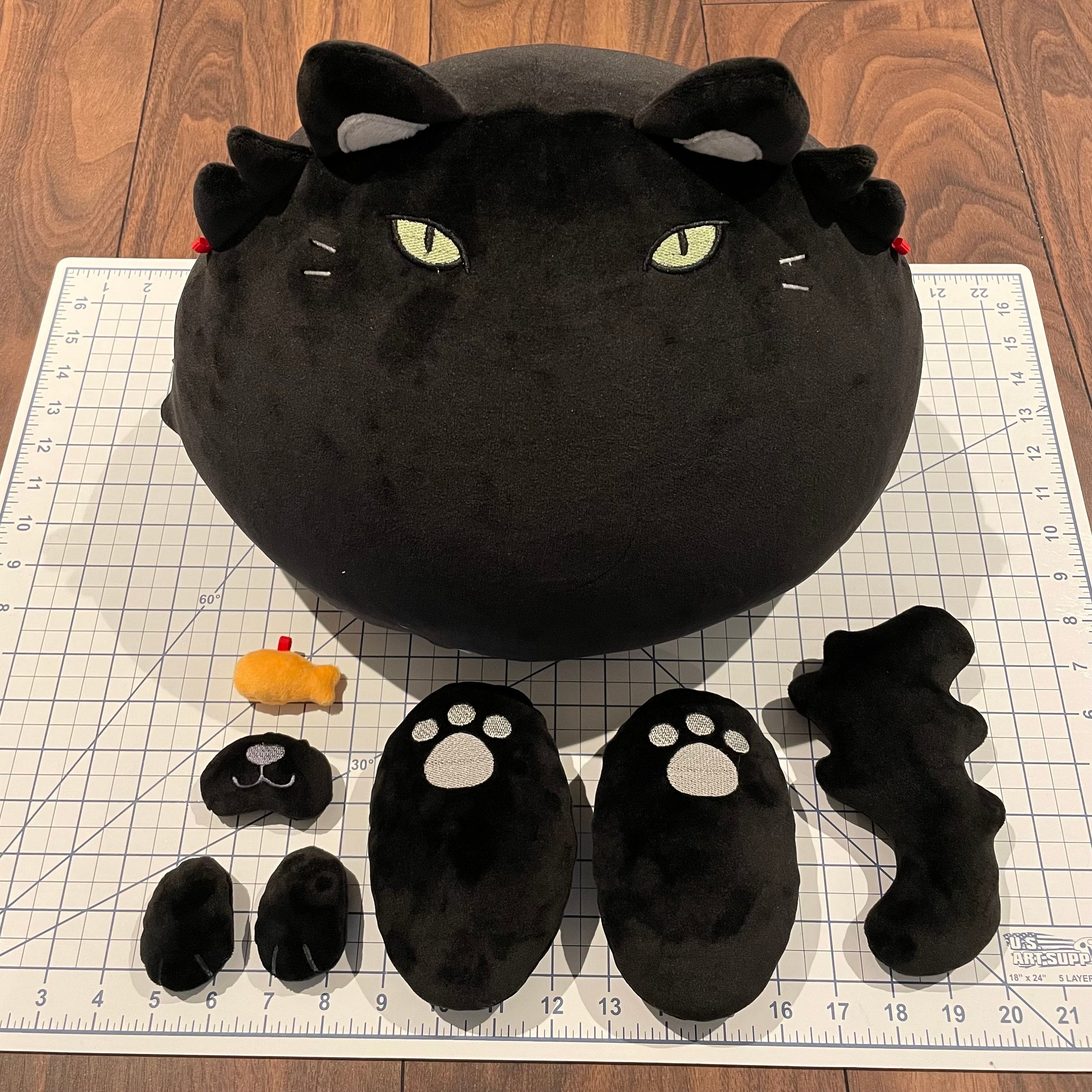 Black Cat, Custom Handmade Plushies, Custom Cat Plush, Custom Pet ...