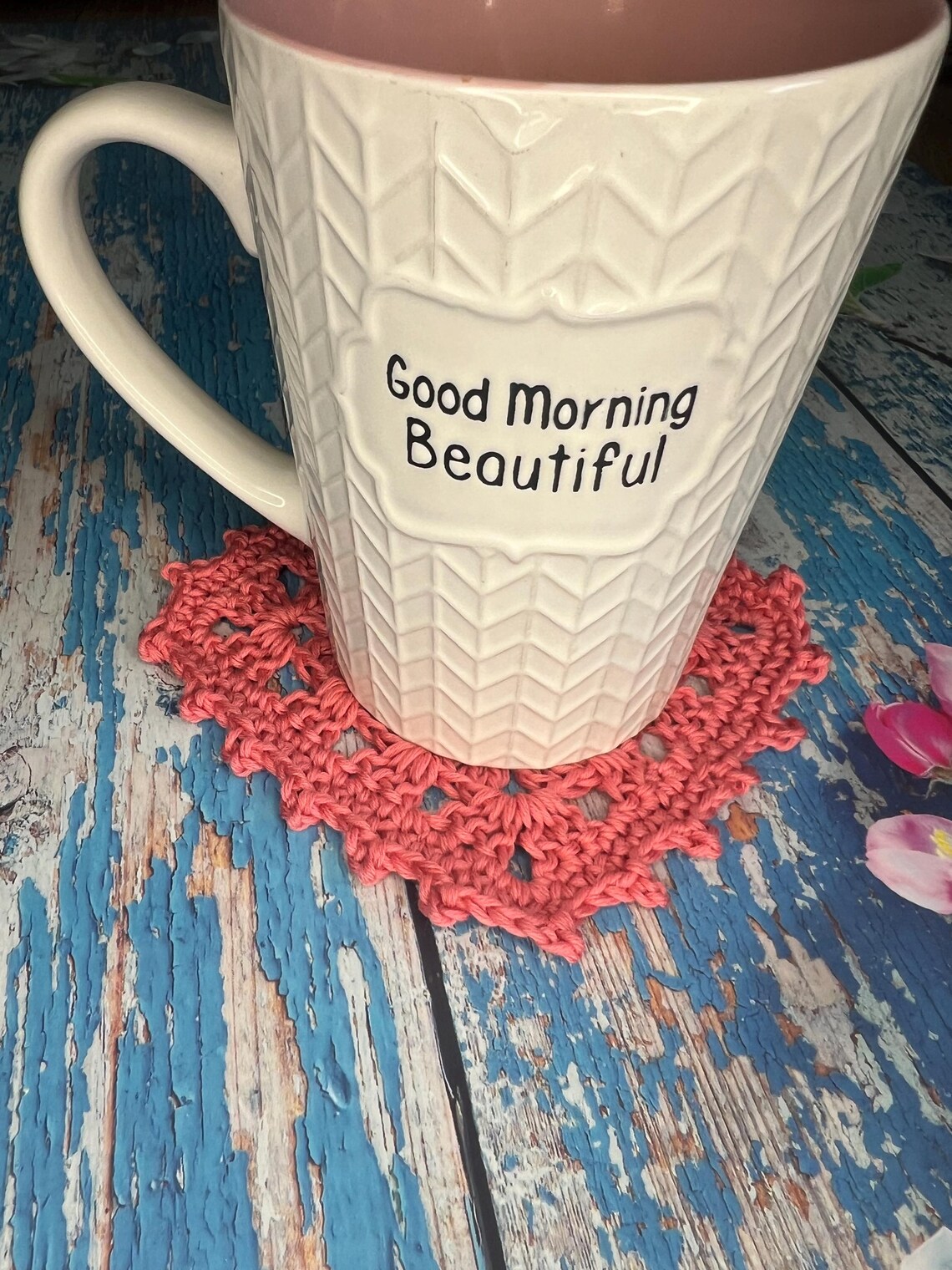 Granny Square Picot Coaster Crochet PATTERN - Etsy