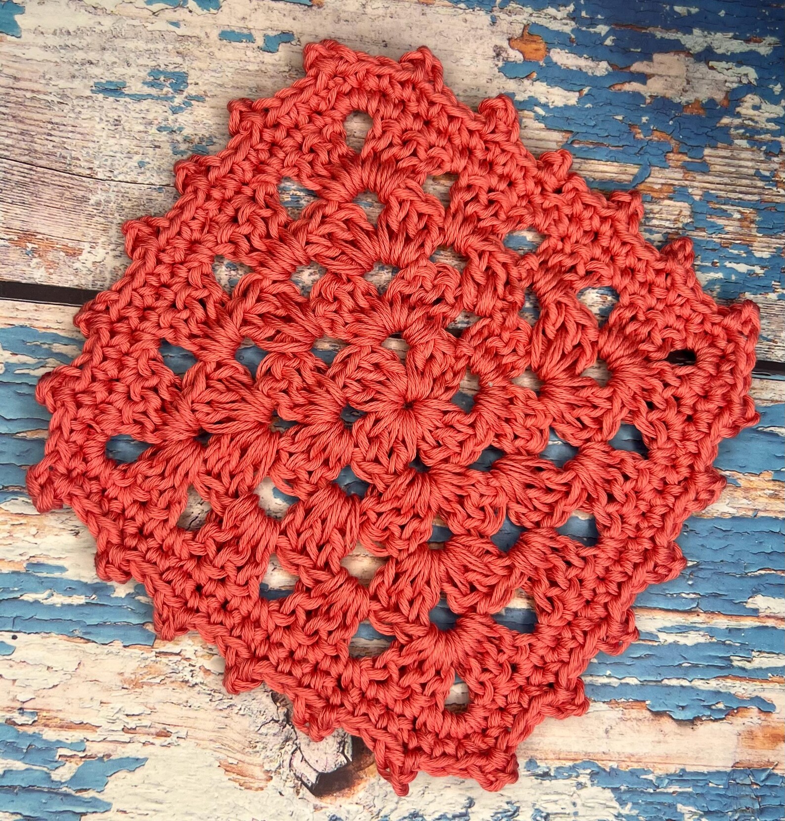 Granny Square Picot Coaster Crochet PATTERN - Etsy