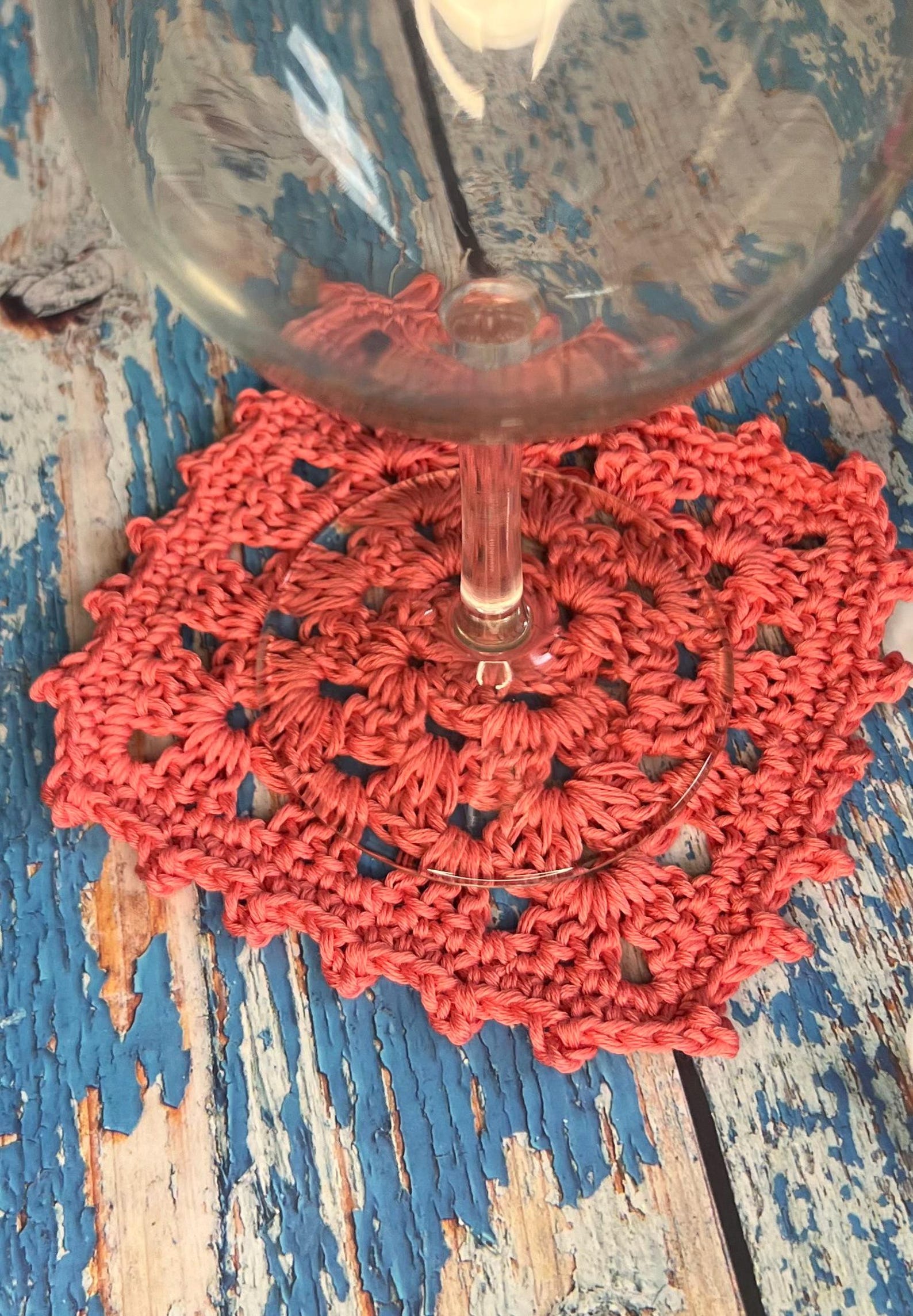 Granny Square Picot Coaster Crochet PATTERN - Etsy