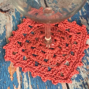 Granny Square Picot Coaster Crochet PATTERN - Etsy