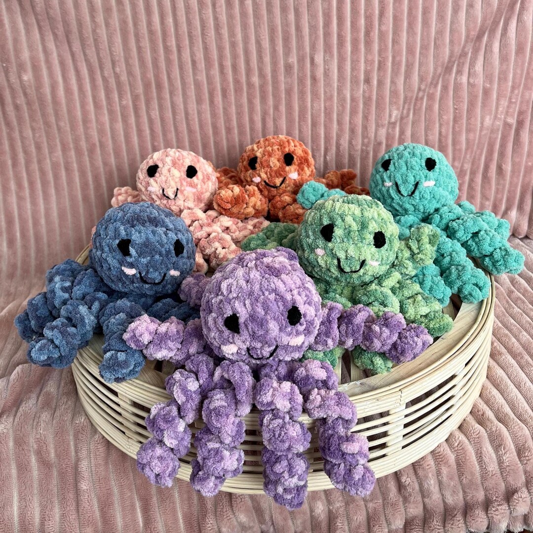 Octopus Crochet Plush Baby Octo Plushie Sea Octopus Stuffie - Etsy