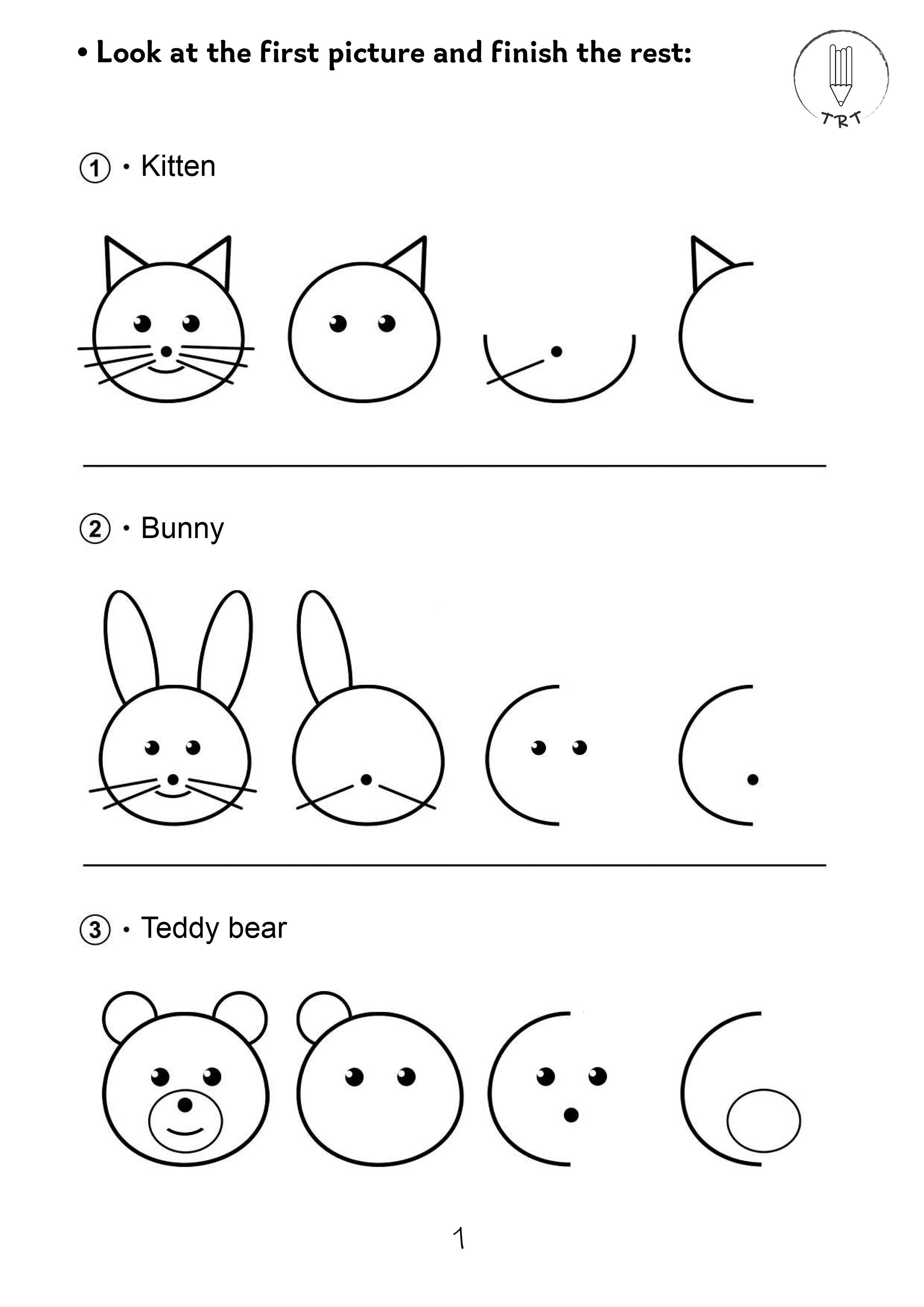 Workbook for Kids, Colouring, Understanding and Following Instructions ...