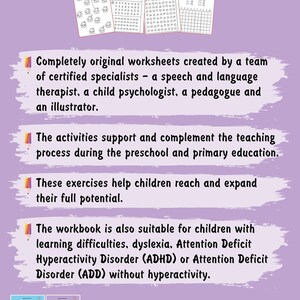 Workbook for Kids, Concentration, Attention, Visual Perception, School ...