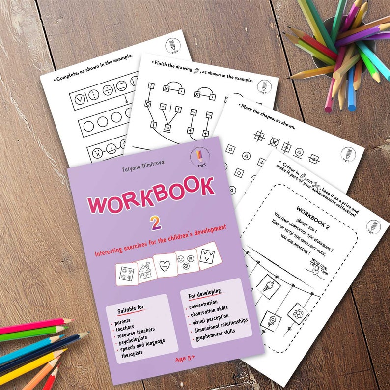 Workbook for Kids, Concentration, Attention, Visual Perception, School ...