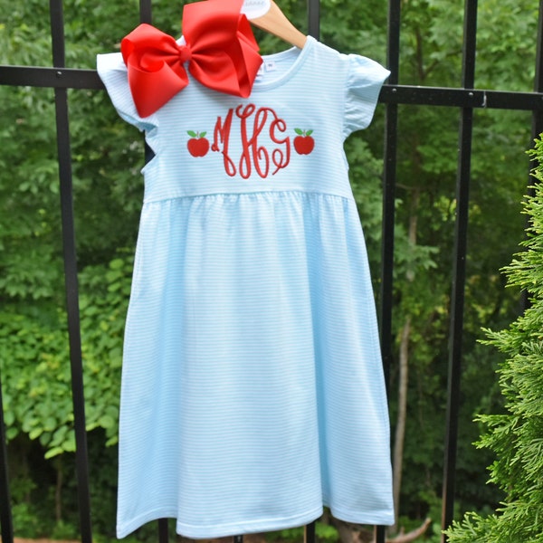 Girls Monogram Dress - Etsy