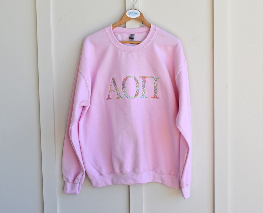 Alpha Omicron Pi, Aopi, Sorority Sweatshirt, Sorority Gift, Aopi Letter ...
