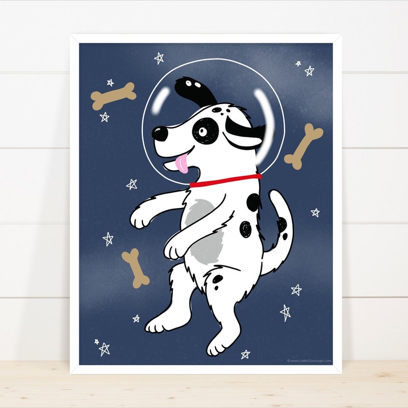 Space Dog Art - Etsy