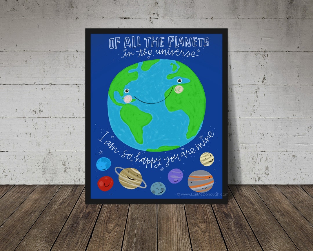 Earth Day Wall Art, Earth Day Art Print, Earthling, Mother Earth ...