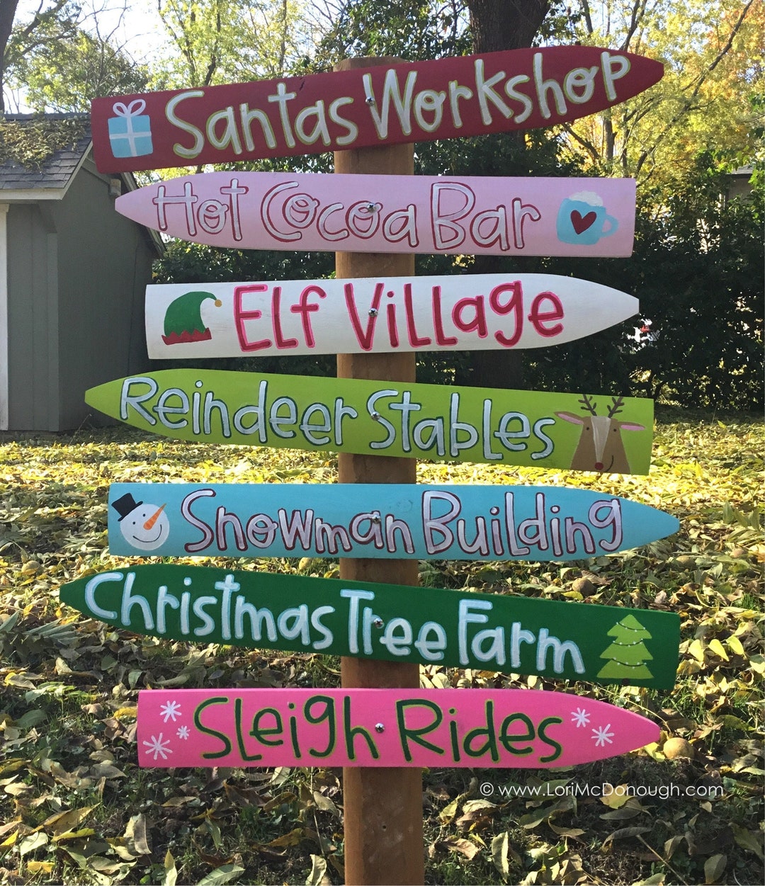 Christmas North Pole Directional Sign, Christmas Outdoor Yard Sign ...