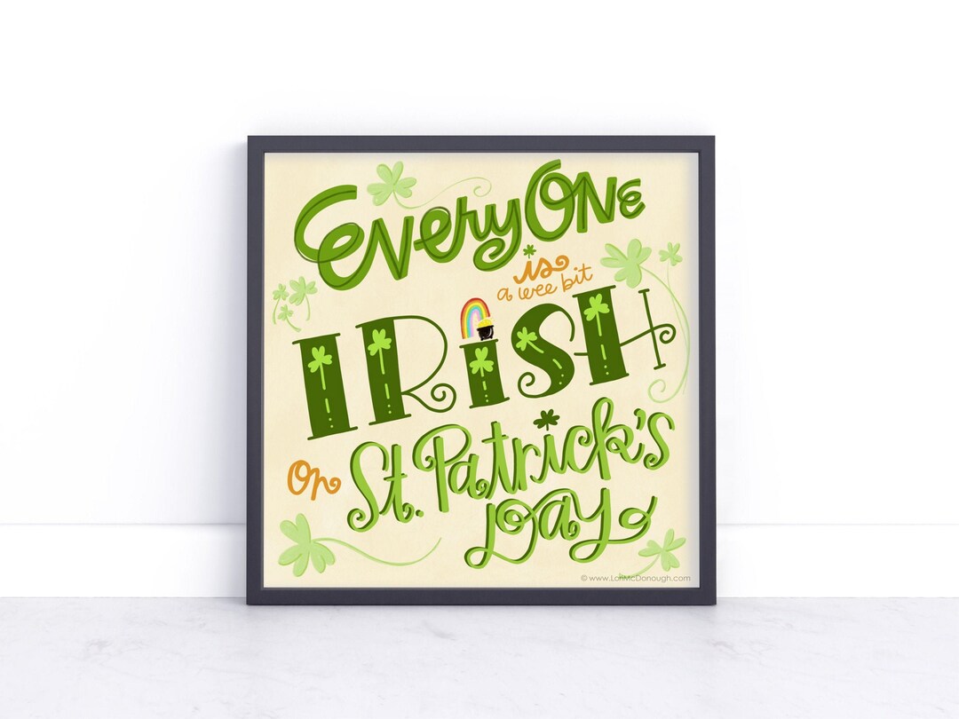 St. Patrick's Day Art Print, Irish Wall Decor, St. Paddy's Day Party ...