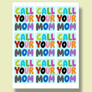 DIGITAL DOWNLOAD - Call Your Mom Wall Art, Dorm Decor, Care Package ...