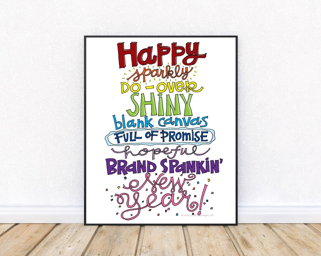 New Year's Wall Decor, Happy New Year, New Years Eve, Holiday Decor ...