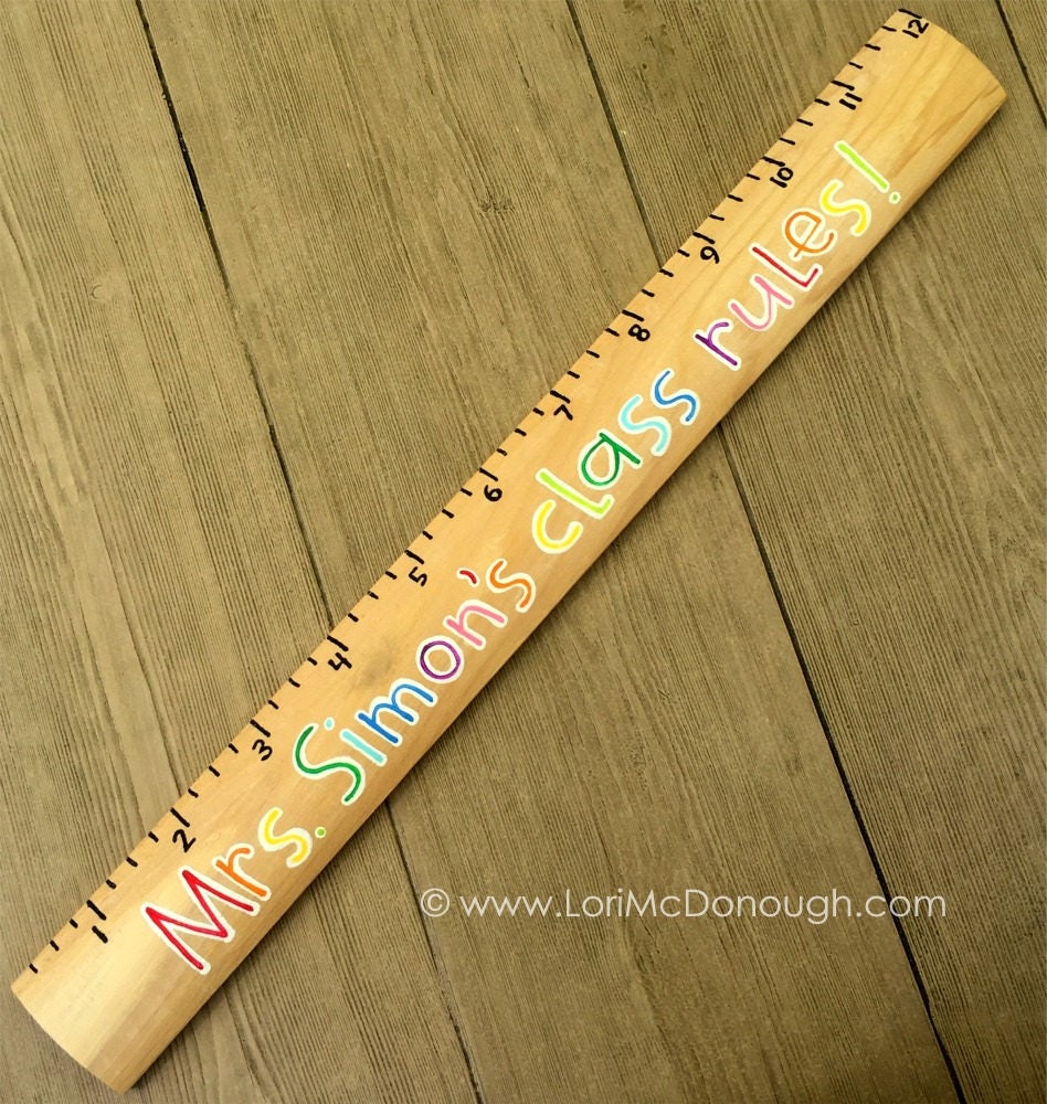 Personalized Wooden Ruler Sign Teacher Gift Classroom Decor - Etsy