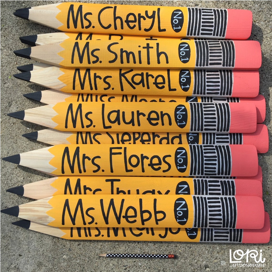 Personalized Pencil Sign Teacher Gift Back to School - Etsy