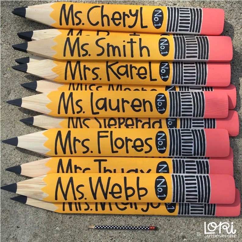 Personalized Pencil Sign Teacher Gift Back to School - Etsy