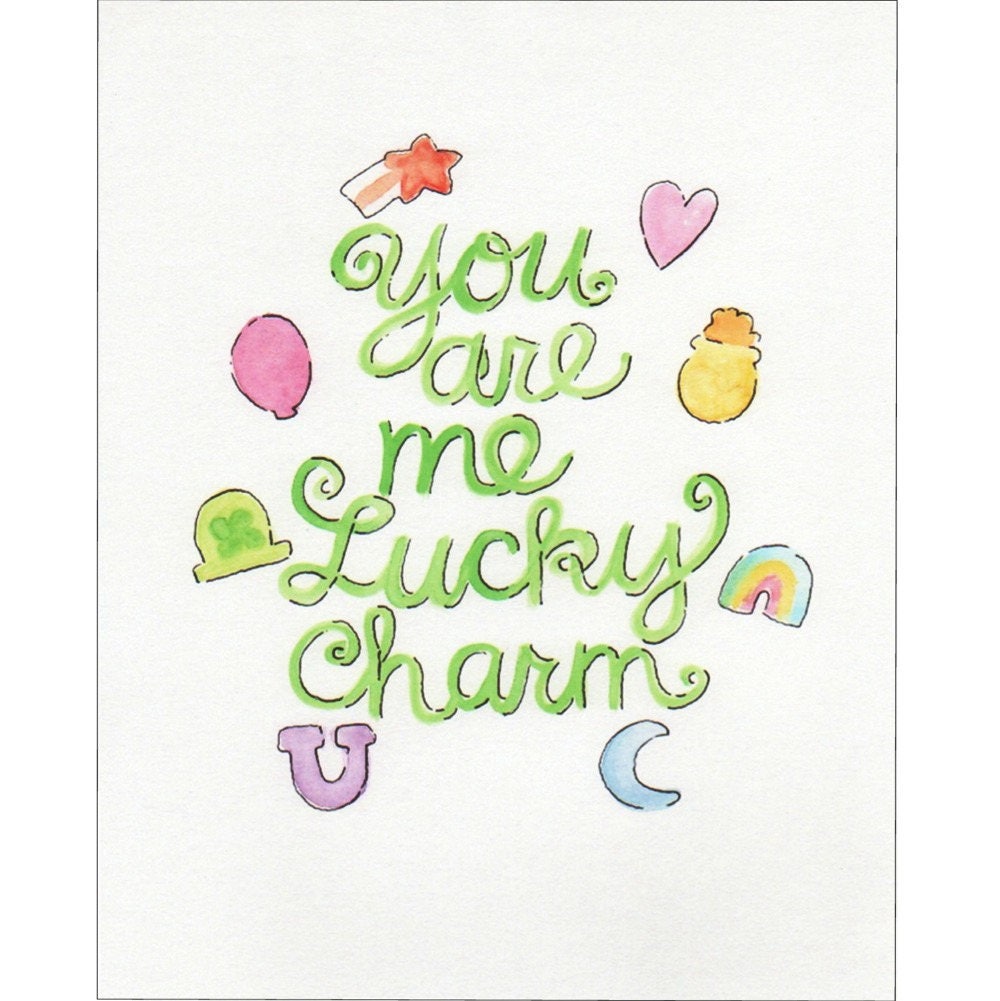 Lucky Charm Wall Art Lucky Charm Illustration St. - Etsy Singapore