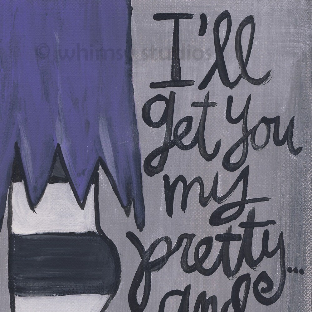 Wicked Witch Painting Wall Art, Halloween Decor, I'll Get You My Pretty ...