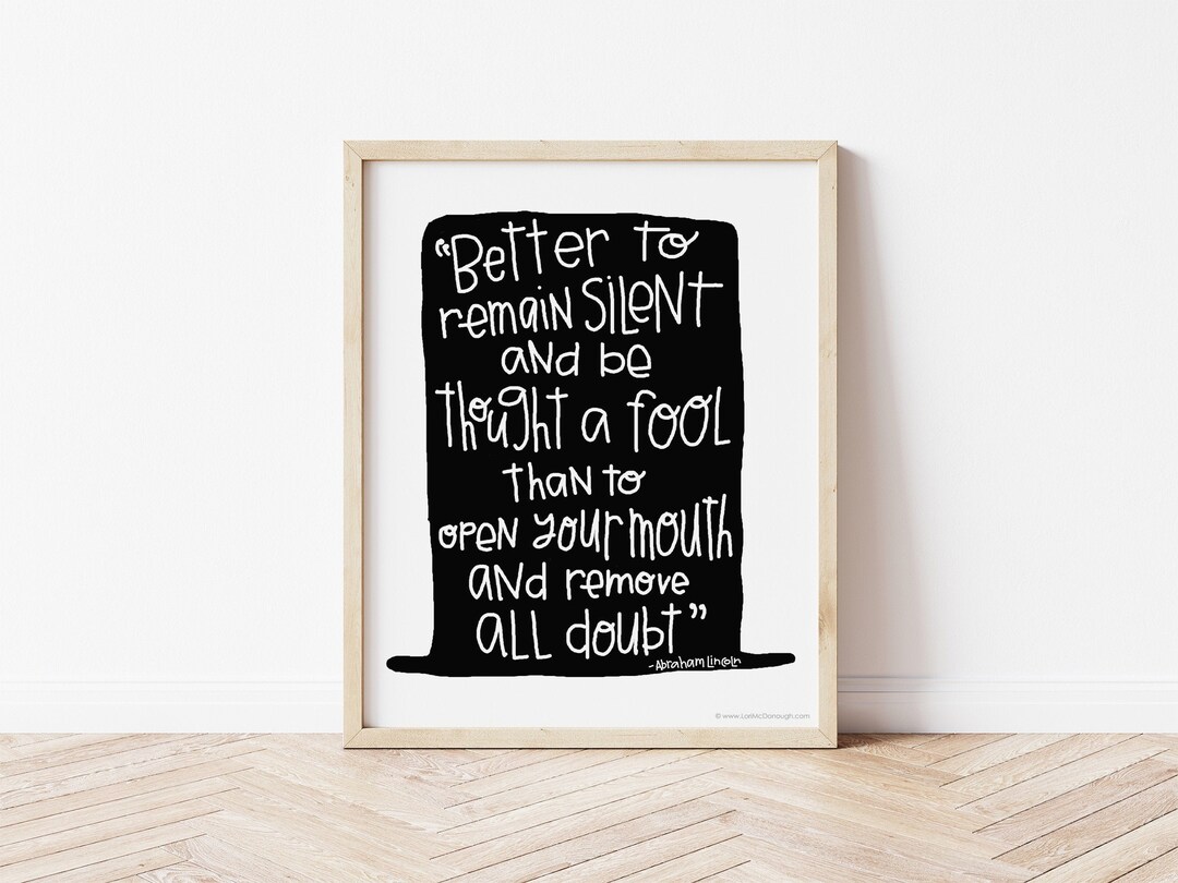 Abraham Lincoln Quote Wall Art, Classroom Art, Abe Lincoln Wise Words ...