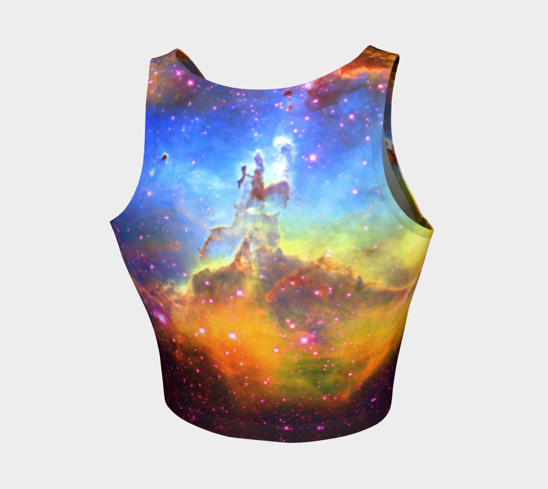 Cosmic Dreams - Eagle Nebula Athletic Crop Top - Etsy